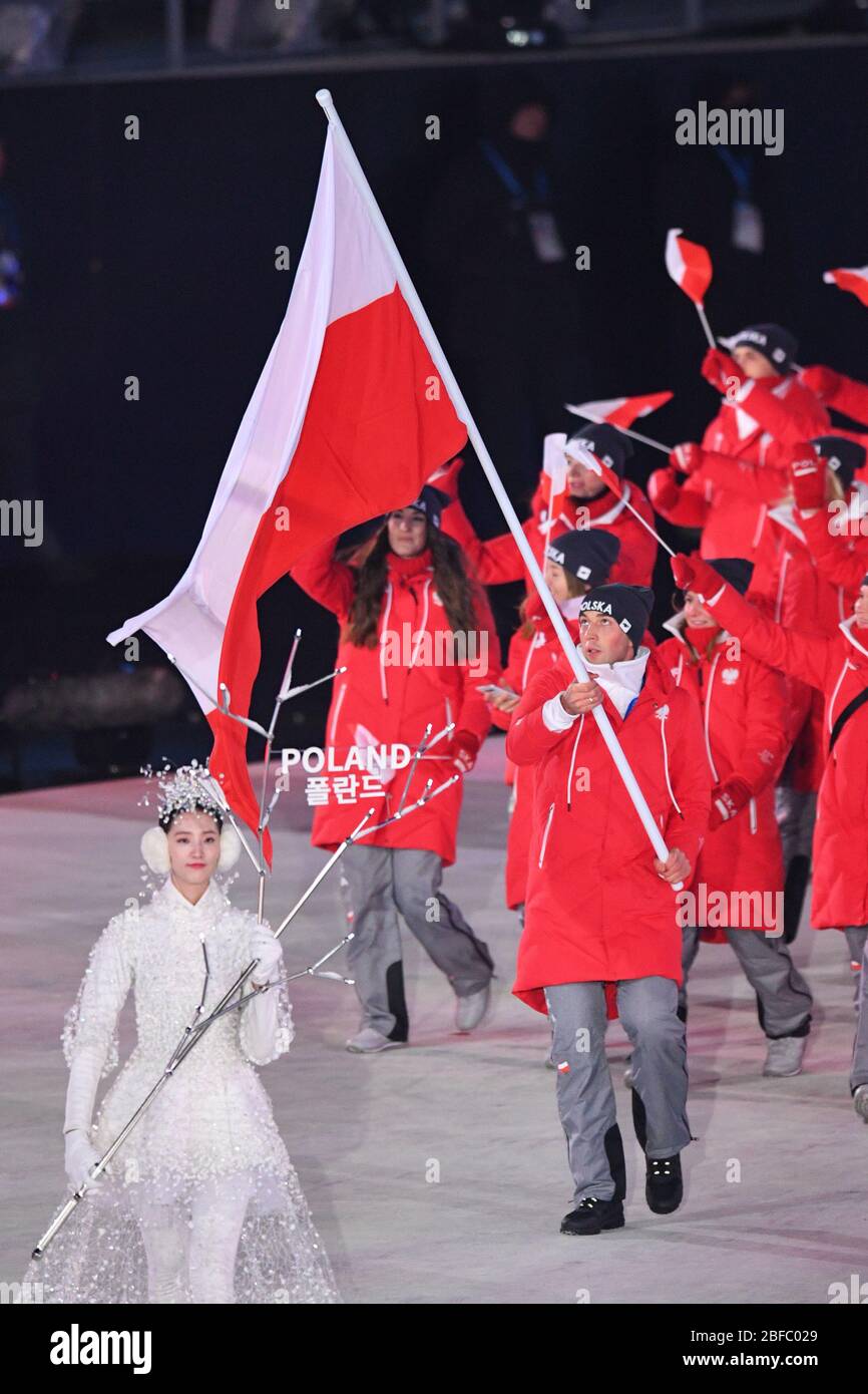 Poland Delegation (POL), FEBRUARY 9, 2018 : PyeongChang 2018 Olympic ...