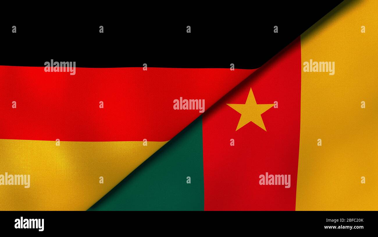Two states flags of Germany and Cameroon. High quality business ...