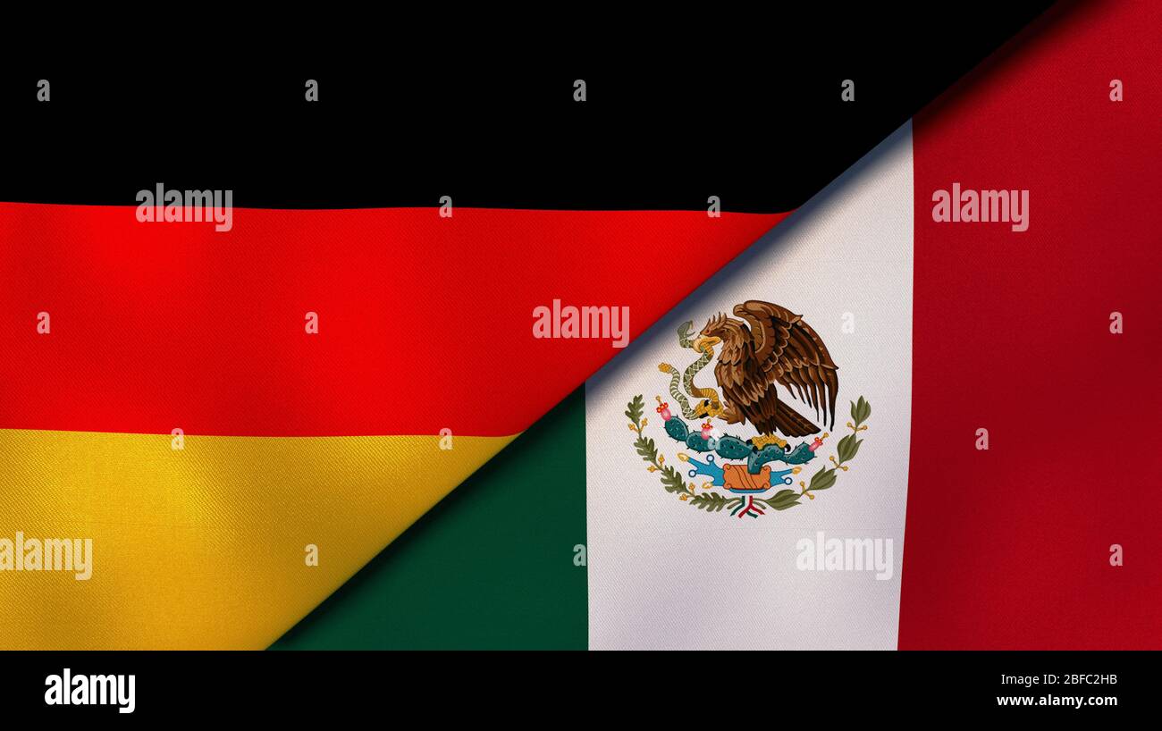 Two states flags of Germany and Mexico. High quality business ...