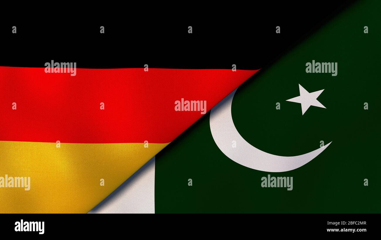 Two states flags of Germany and Pakistan. High quality business ...