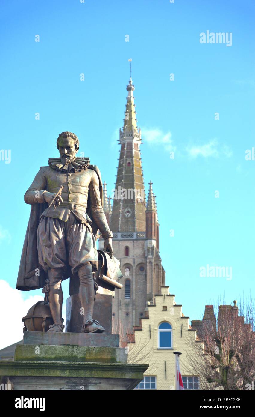 Simon stevin statue hi-res stock photography and images - Alamy