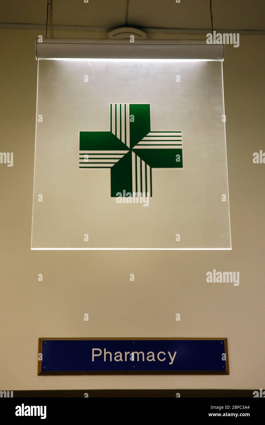 Hospital Pharmacy signage Stock Photo - Alamy