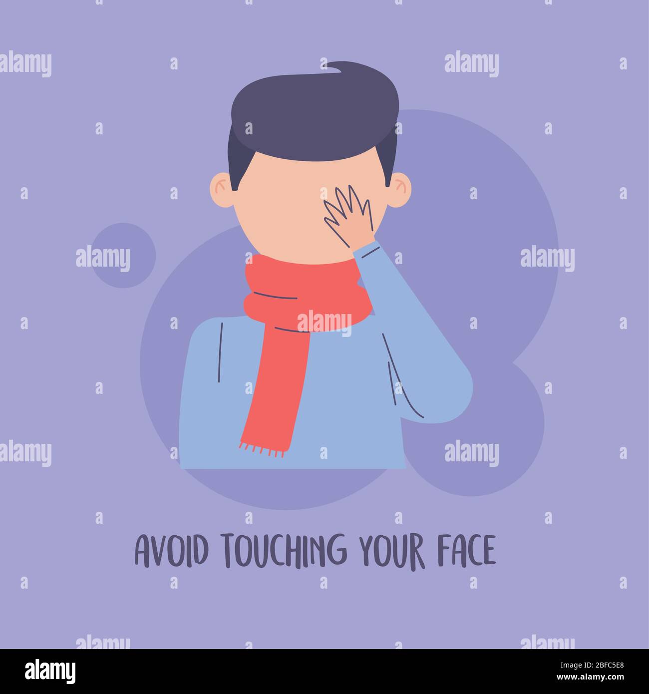 covid 19 pandemic infographic, avoid touching your face prevention ...