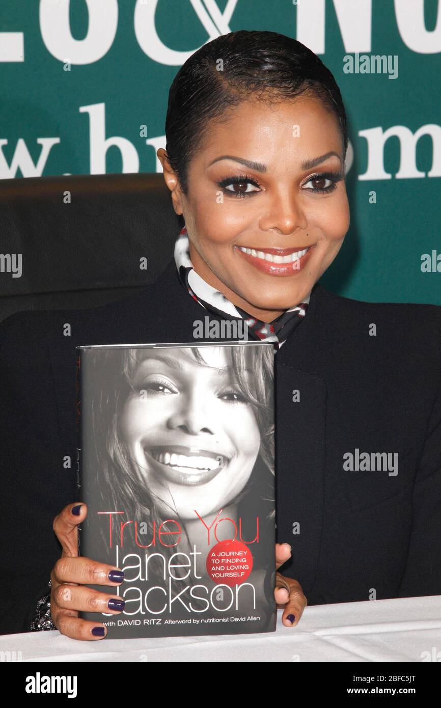 Janet Jackson pictured at a book signing for True You: A Journey To ...
