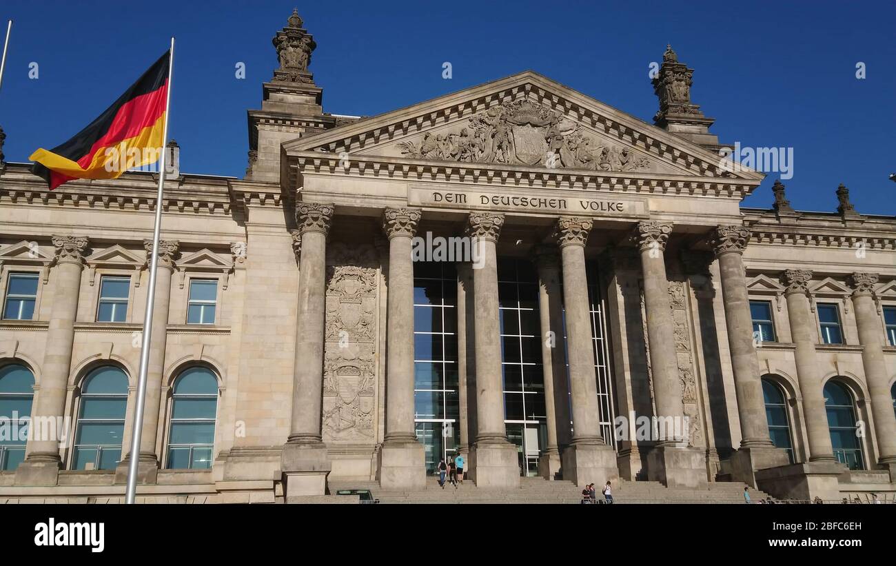 German parliament building called Reichstag - parliamentary buildings ...