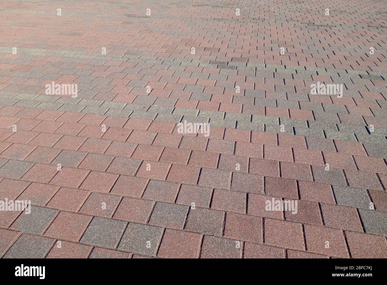 red brick outdoor open urban walking area in perspective Stock Photo ...