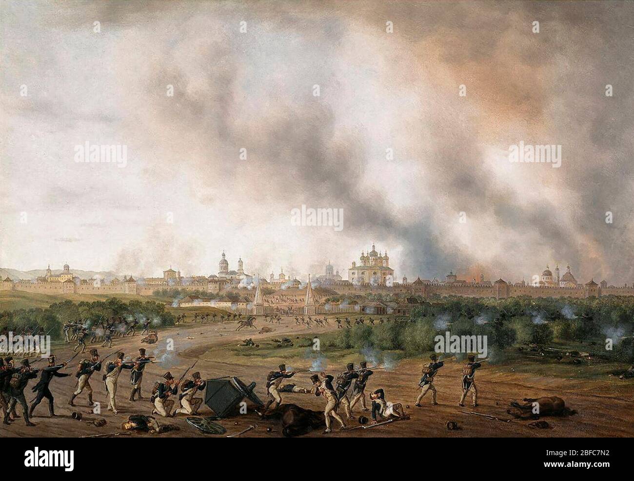 Battle of Smolensk on 18 August 1812 Stock Photo - Alamy