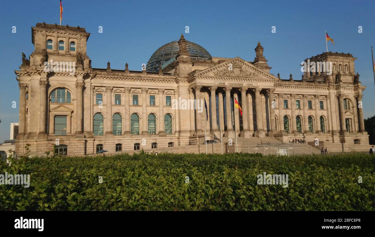 German parliament building called Reichstag - parliamentary buildings ...