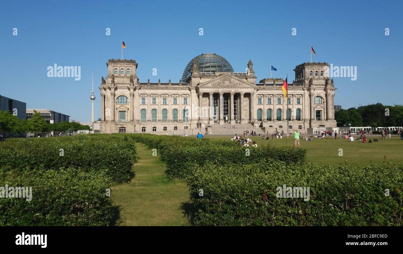 German parliament building called Reichstag - parliamentary buildings ...