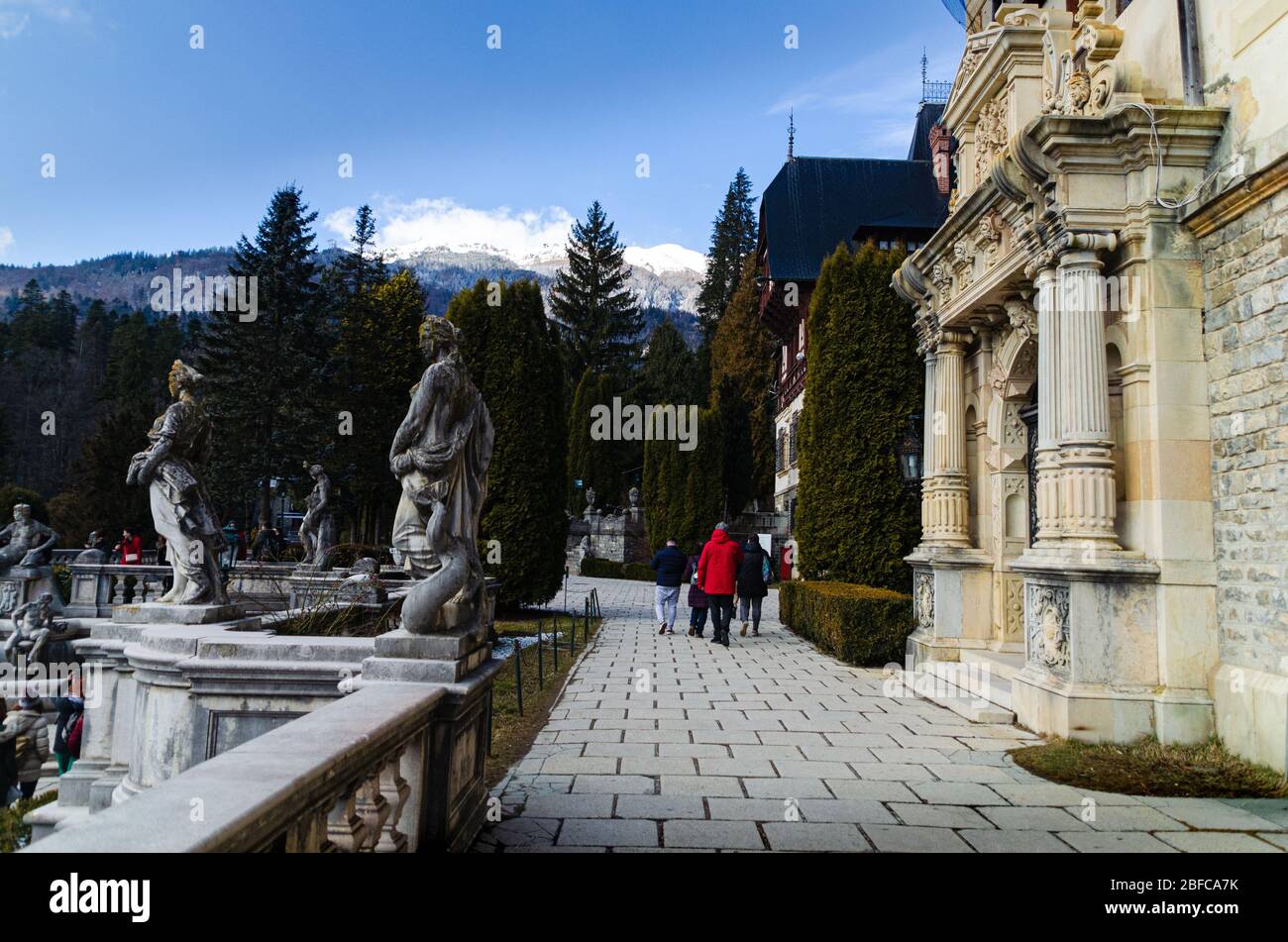 Peles castle snow hi-res stock photography and images - Alamy
