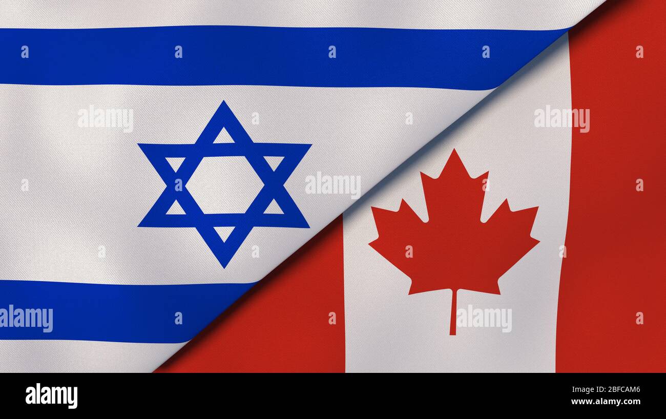 American Canadian And Israeli Flags Canada Backs Israel In ICC
