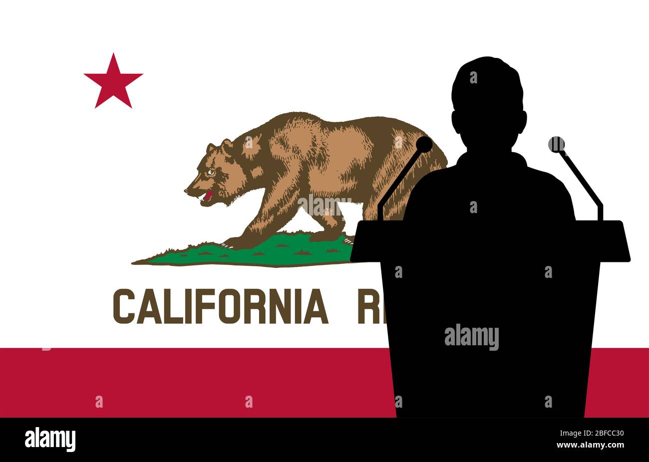 California USA Flag Background Man Speaks. Business Man Presentation ...