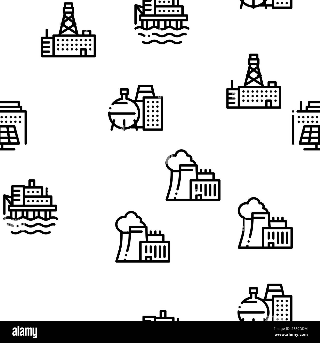 Factory Industrial Seamless Pattern Vector Stock Vector Image & Art - Alamy