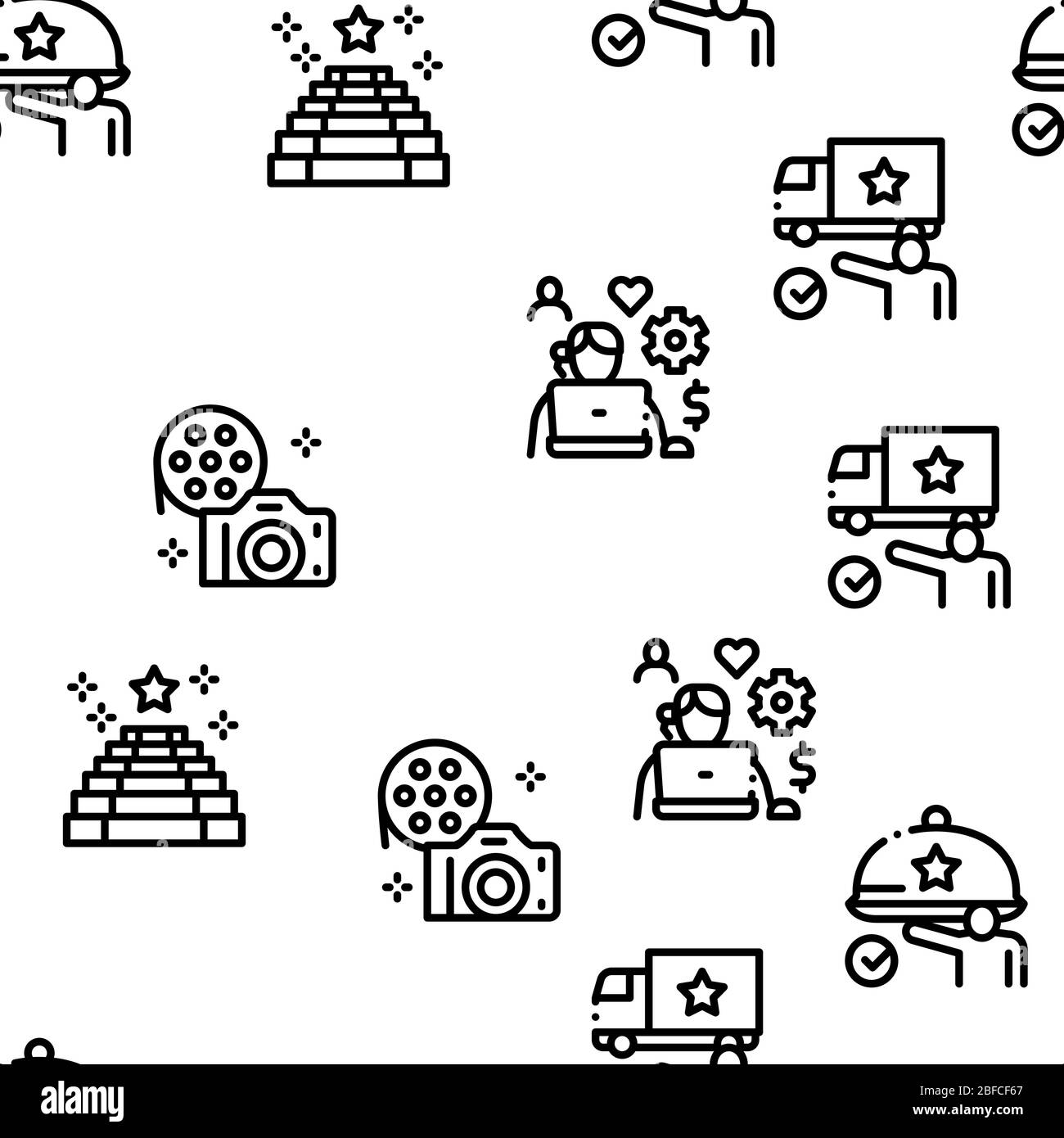 Event Party Planning Seamless Pattern Vector Stock Vector Image & Art ...