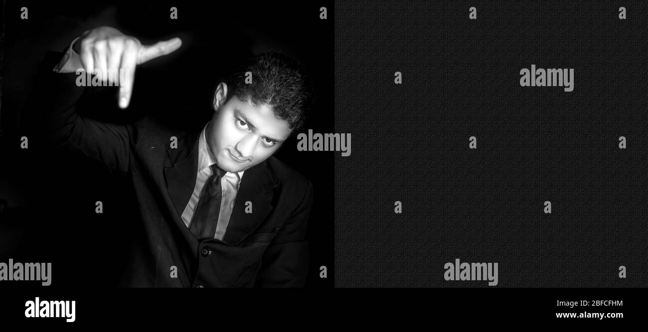 Handsome arrogant man Black and White Stock Photos & Images - Alamy