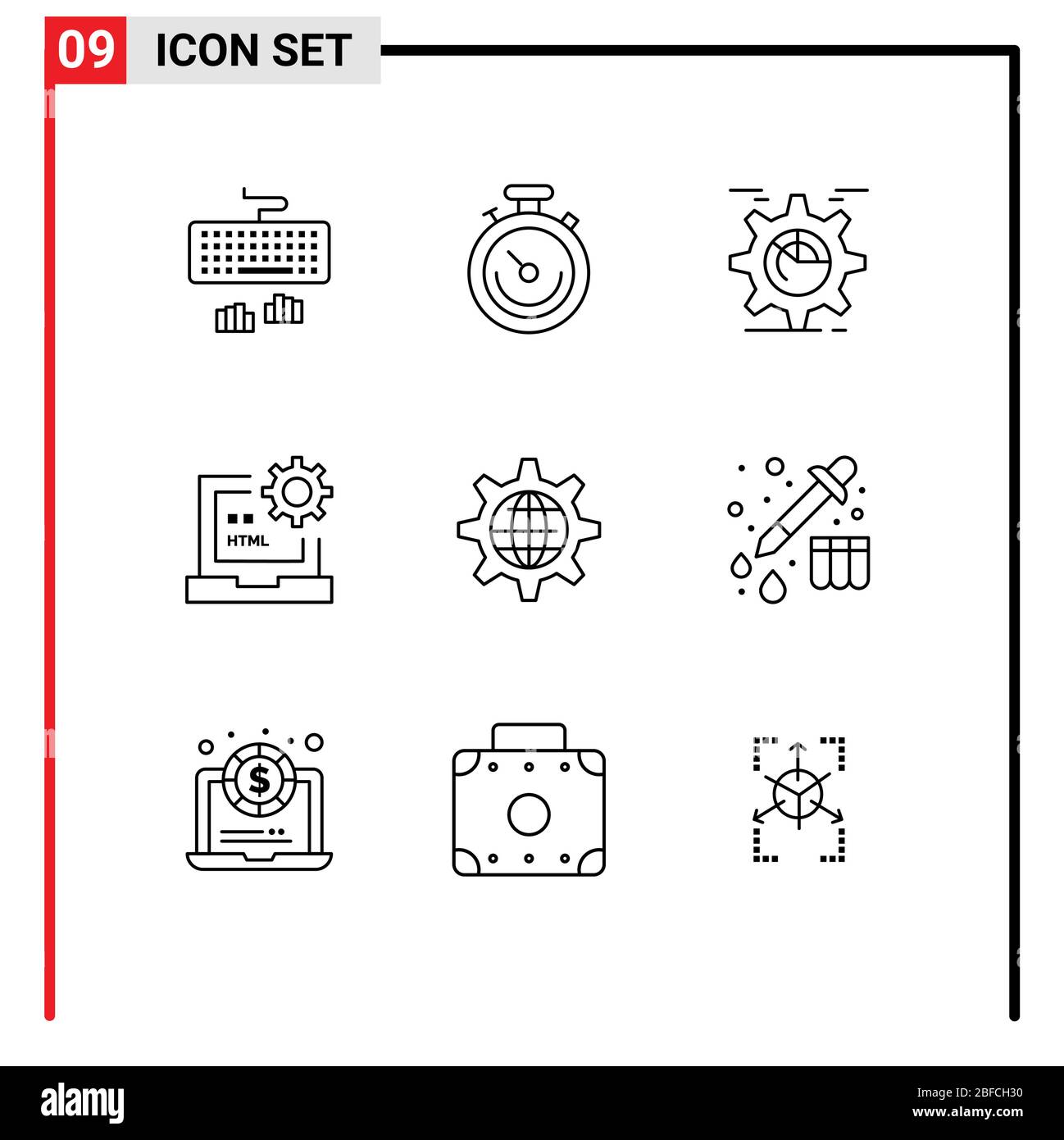 Typing code vector vectors hi-res stock photography and images - Alamy