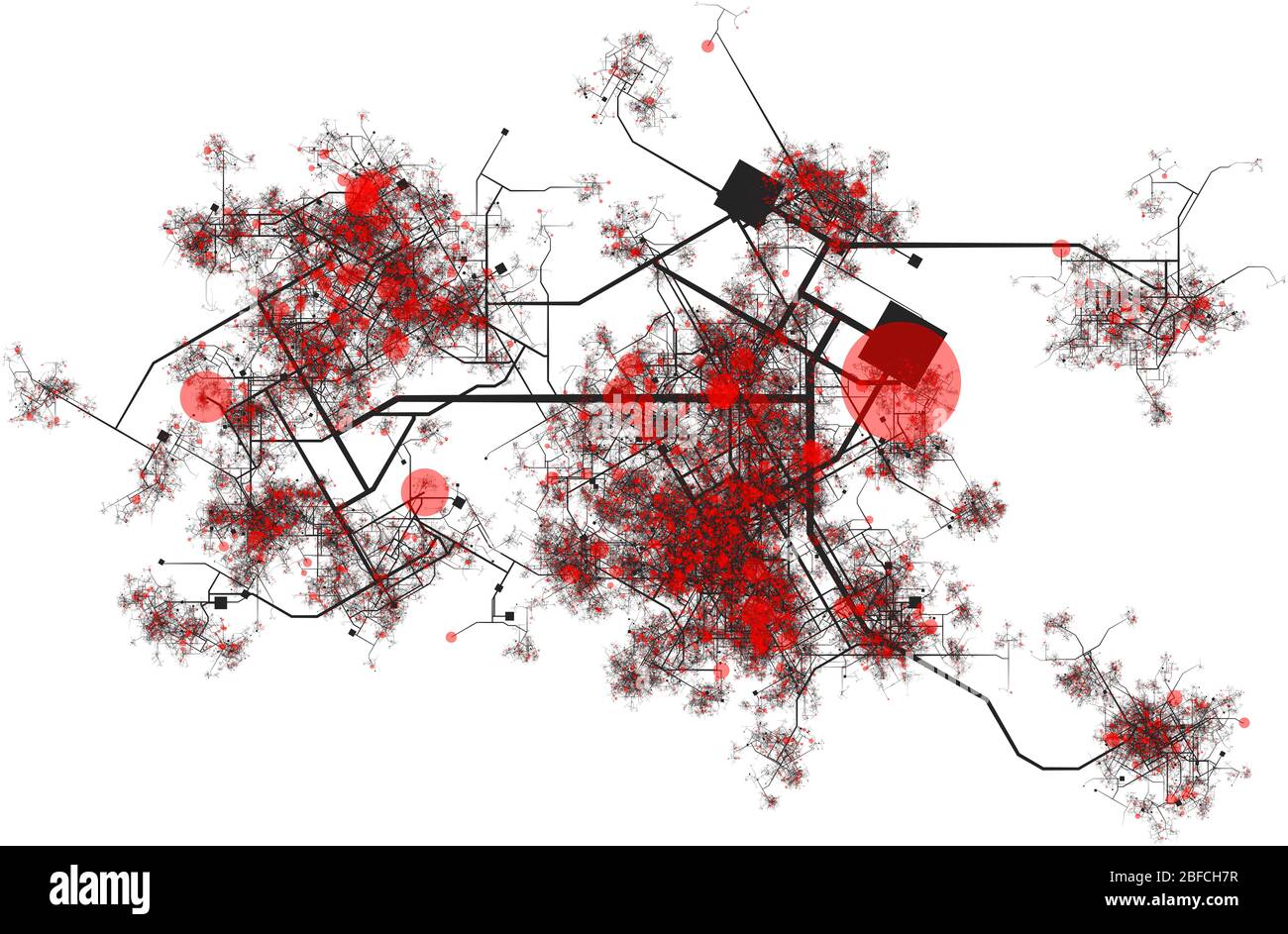 Infected City Pandemic Contact Tracing Quarantine Containment Stock ...