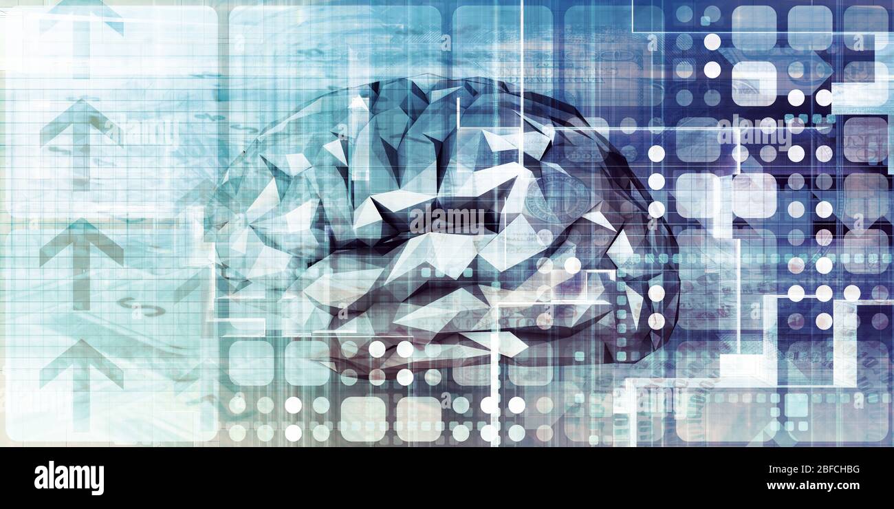 Self Learning Technology with Artificial Intelligence Brain Stem Stock ...