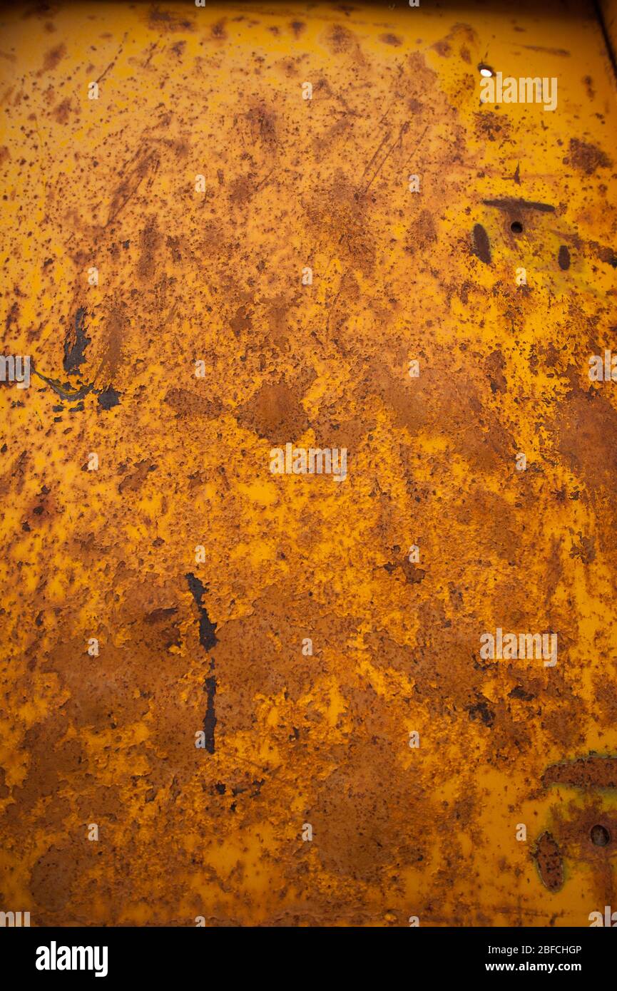 Rusty Metal Close Up Abstract on Old Rough Surface of Farm Bin Very ...