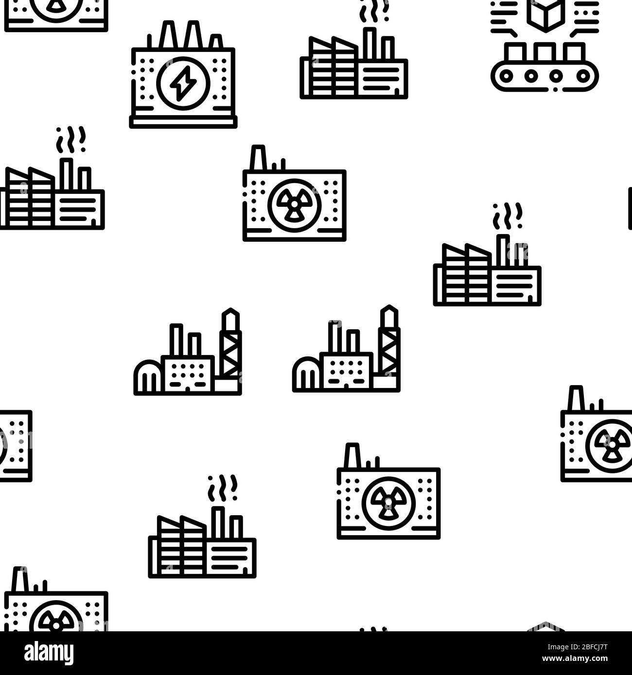 Factory Industrial Seamless Pattern Vector Stock Vector Image & Art - Alamy