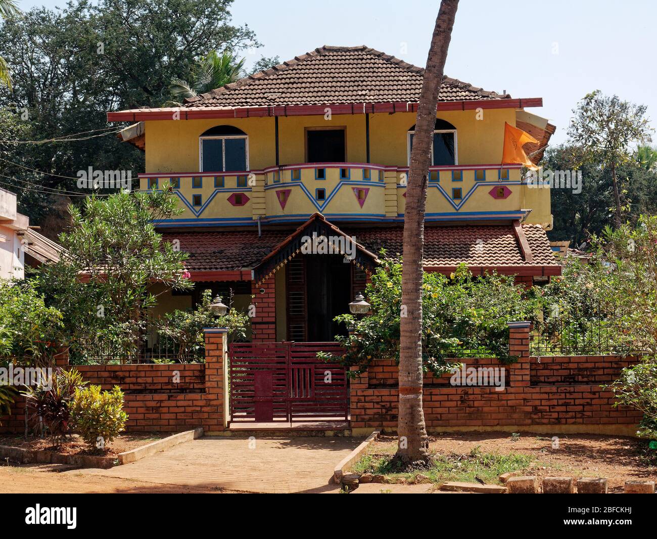 Traditional tiled roof house at Karnataka Stock Photo - Alamy
