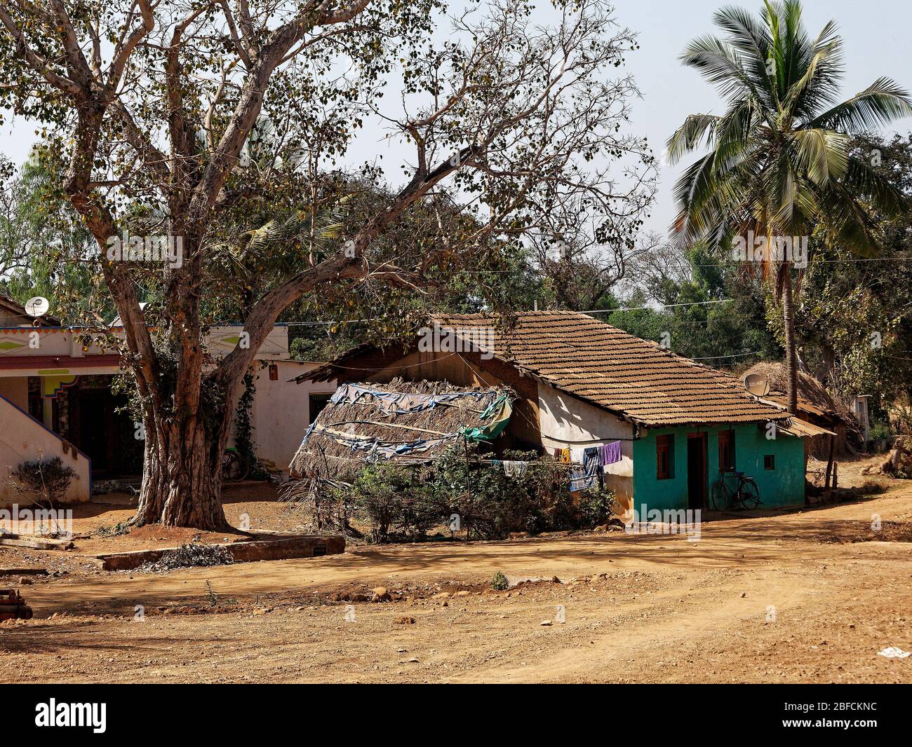Traditional tiled roof house at Karnataka Stock Photo - Alamy