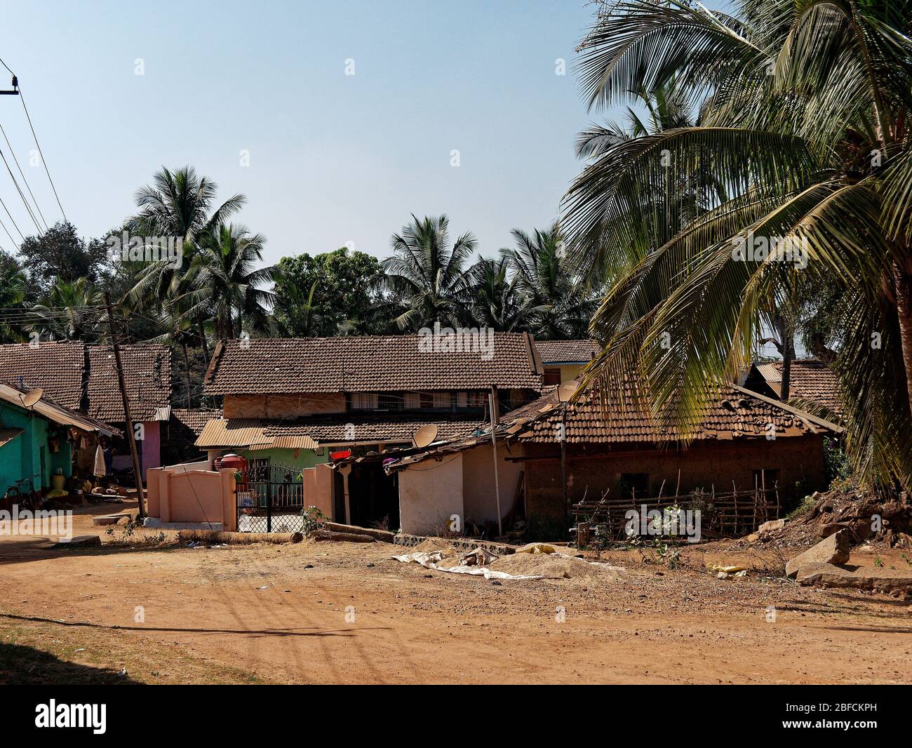 Traditional tiled roof house at Karnataka Stock Photo - Alamy