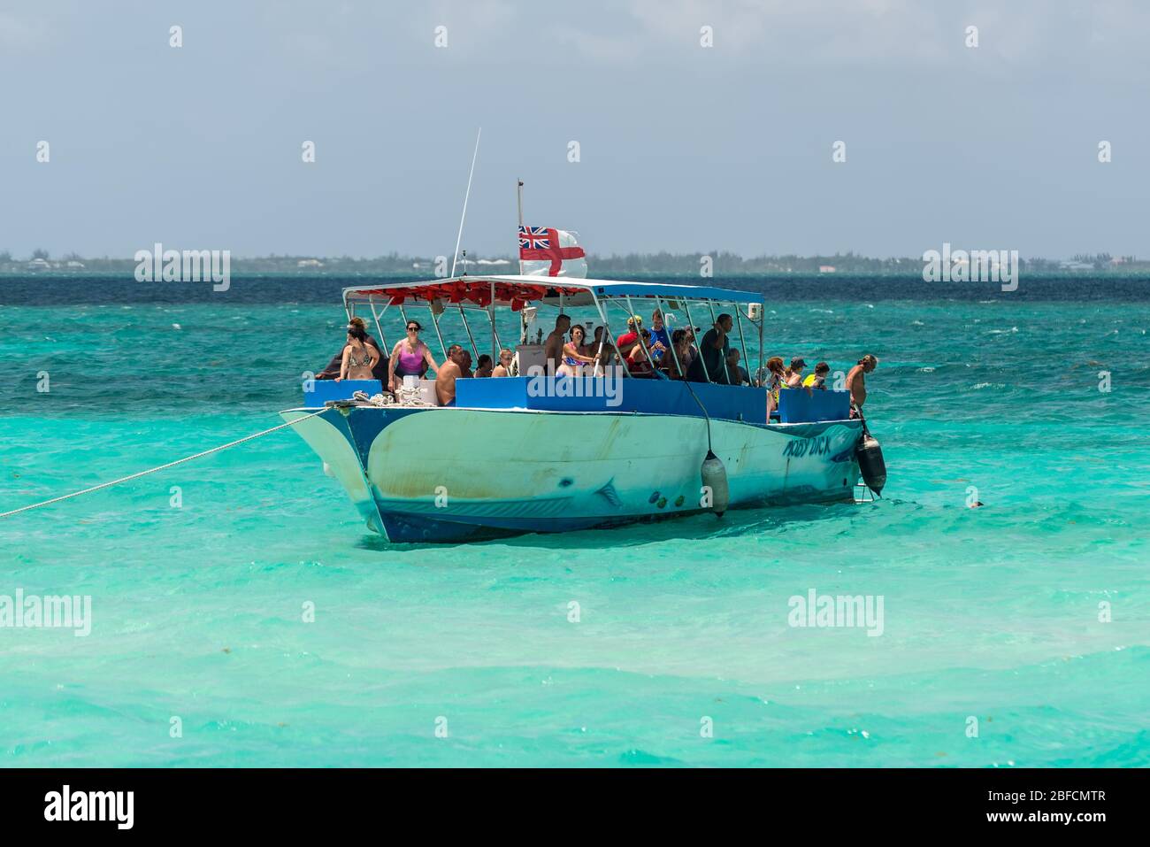 George Town, Grand Cayman Islands, UK - April 23, 2019: Tourists on a ...