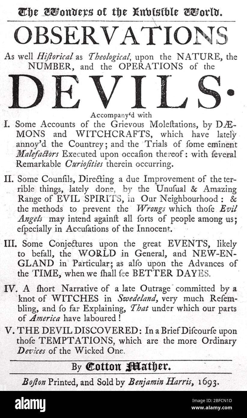 Salem witchcraft trials hi-res stock photography and images - Alamy