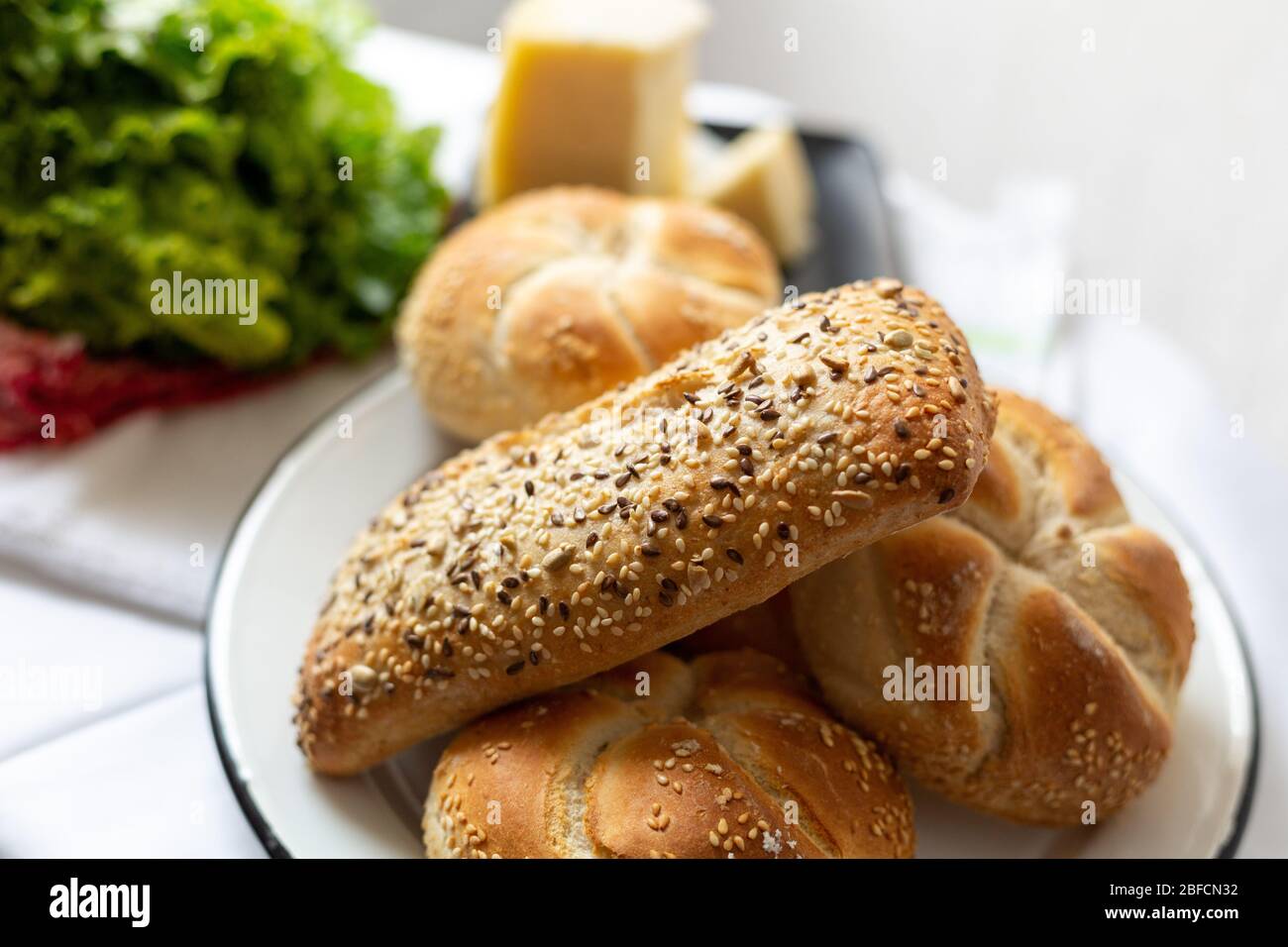 bread for breakfast Stock Photo - Alamy