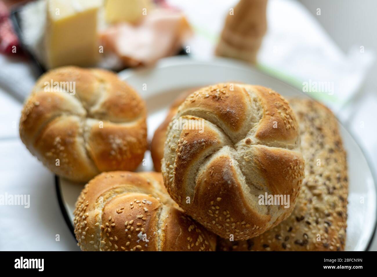 bread for breakfast Stock Photo - Alamy