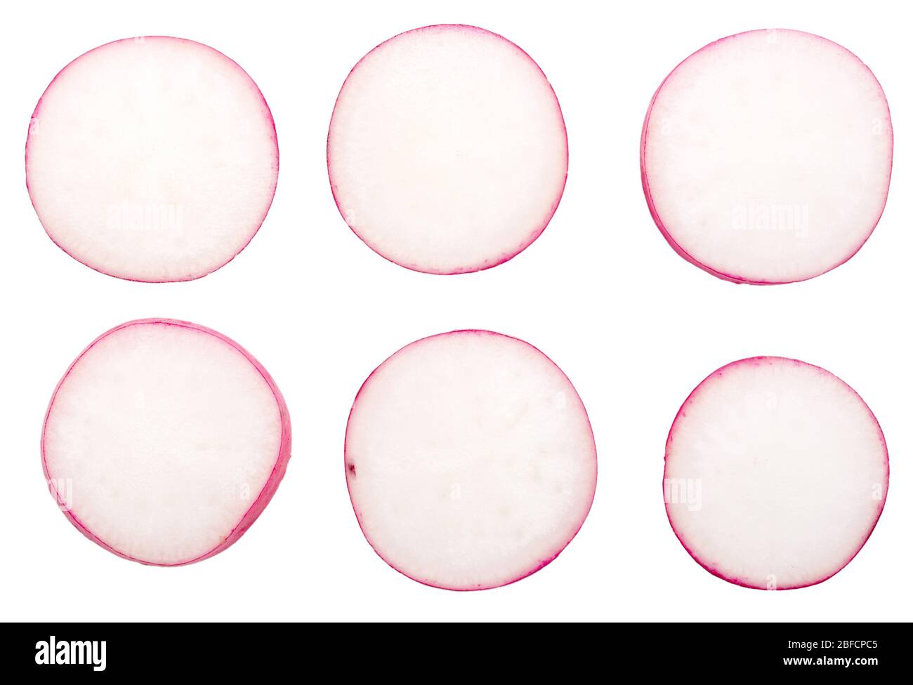 White radish slices Cut Out Stock Images & Pictures - Alamy