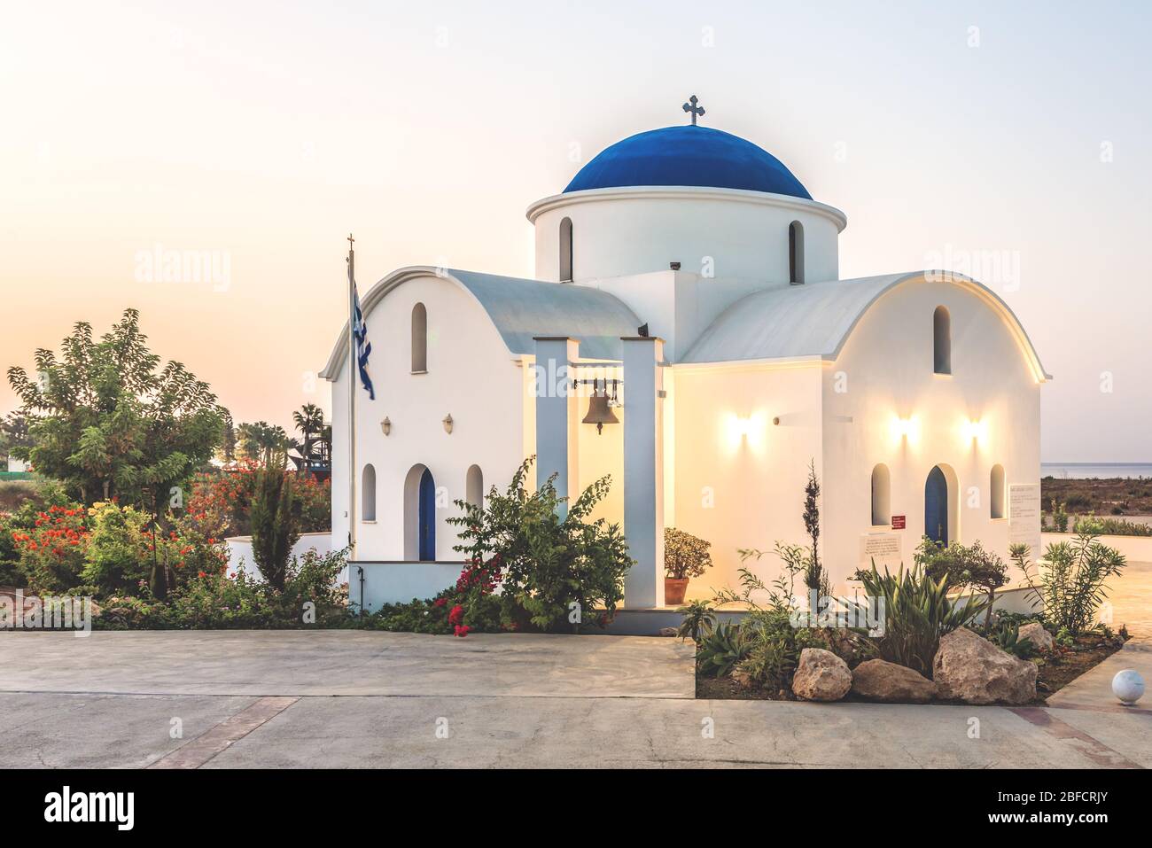 The multi Denominational Church of St Nicholas on a shore closeup in ...