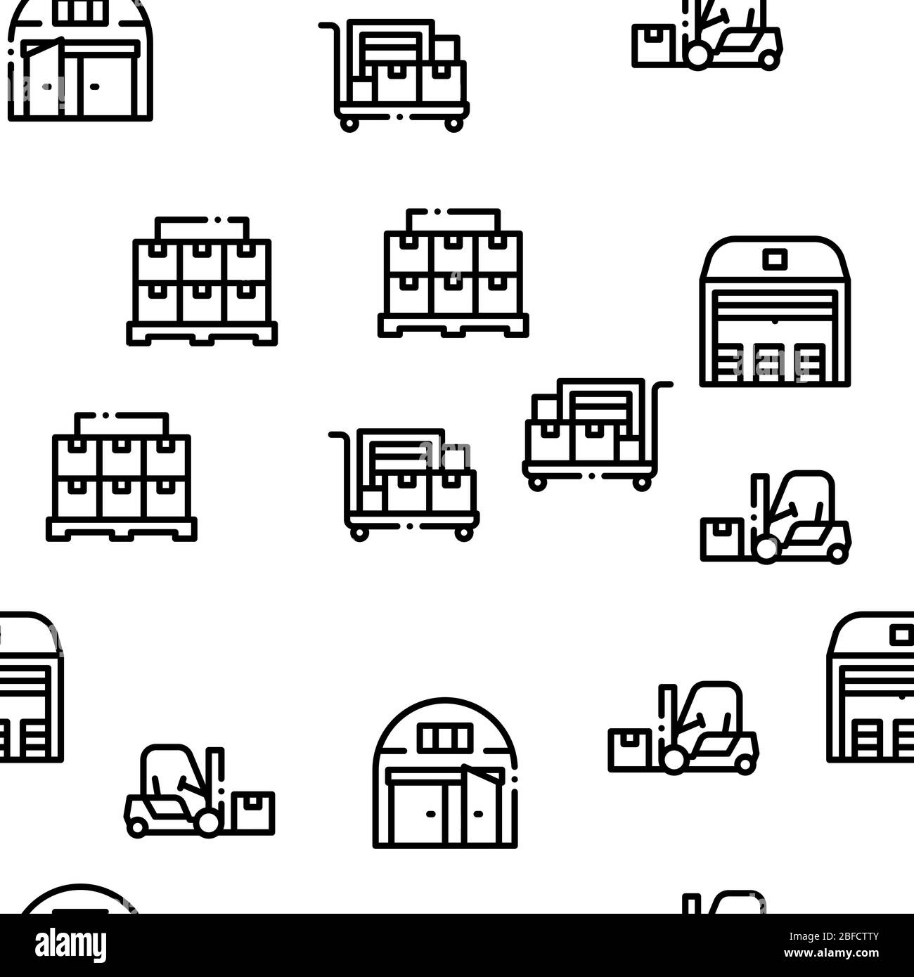 Warehouse And Storage Seamless Pattern Vector Stock Vector Image & Art ...