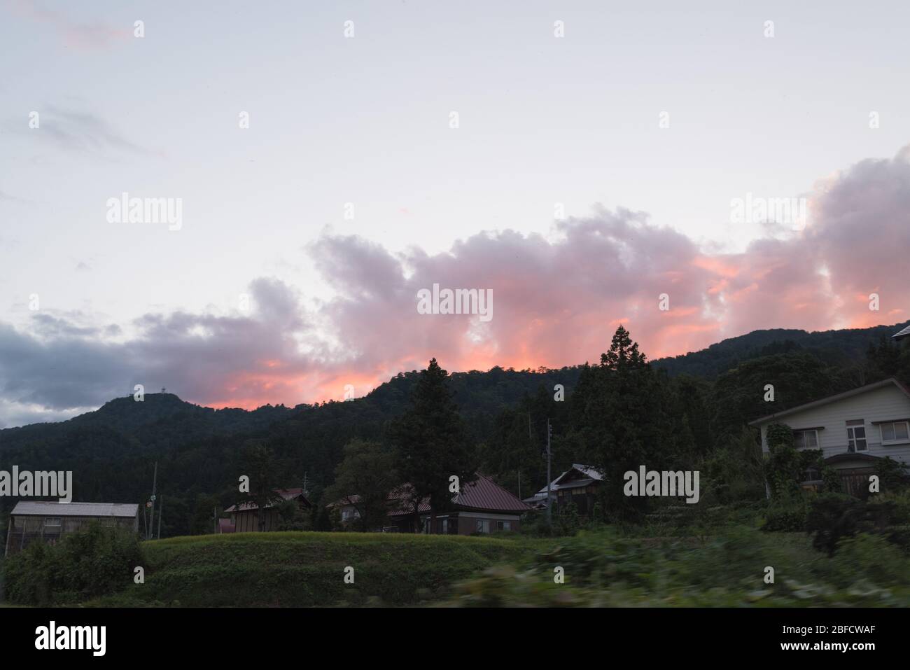 Japanese village sunset hi-res stock photography and images - Alamy