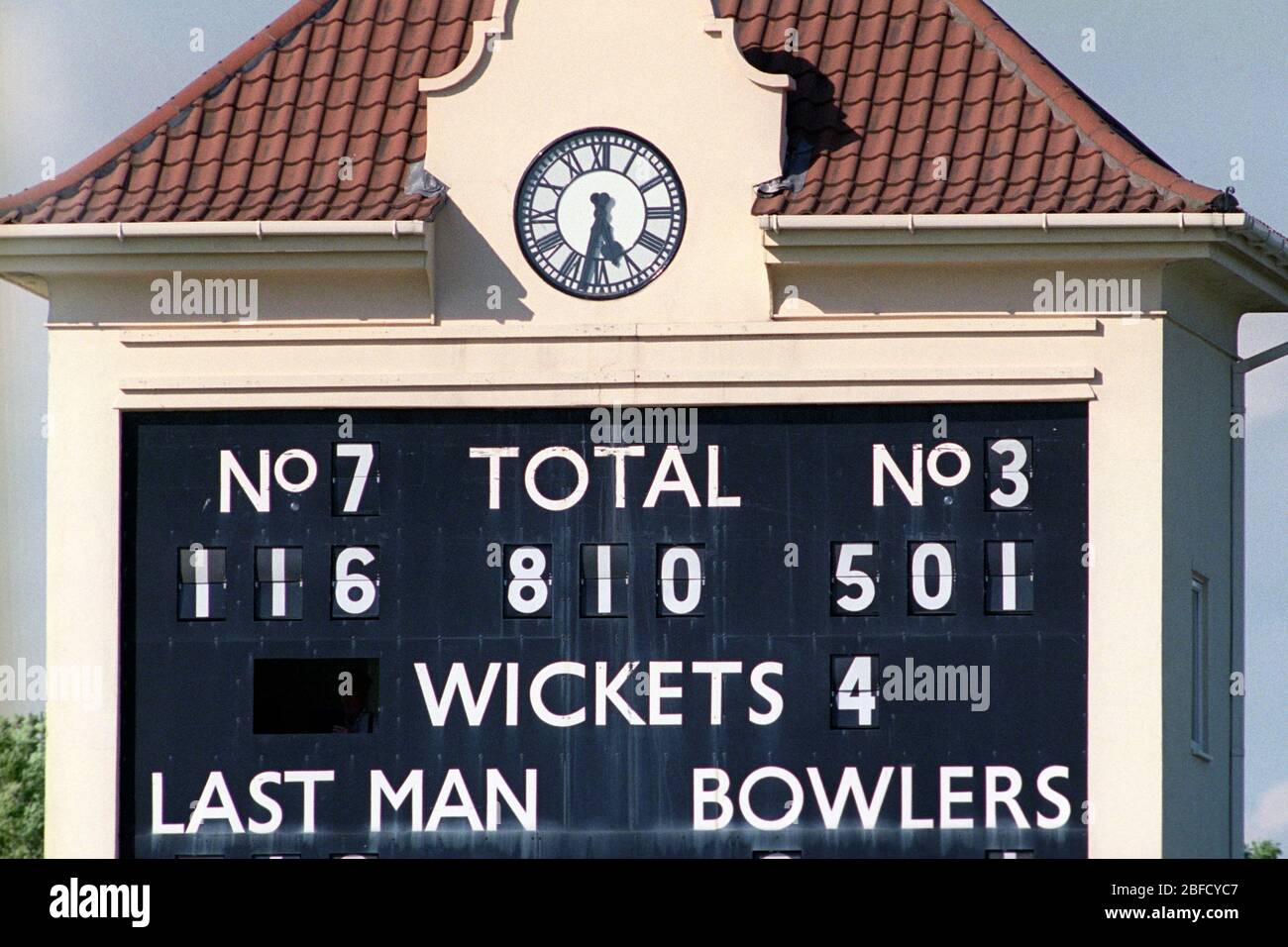 File photo dated 06-06-1994 of the scoreboard that shows his record ...