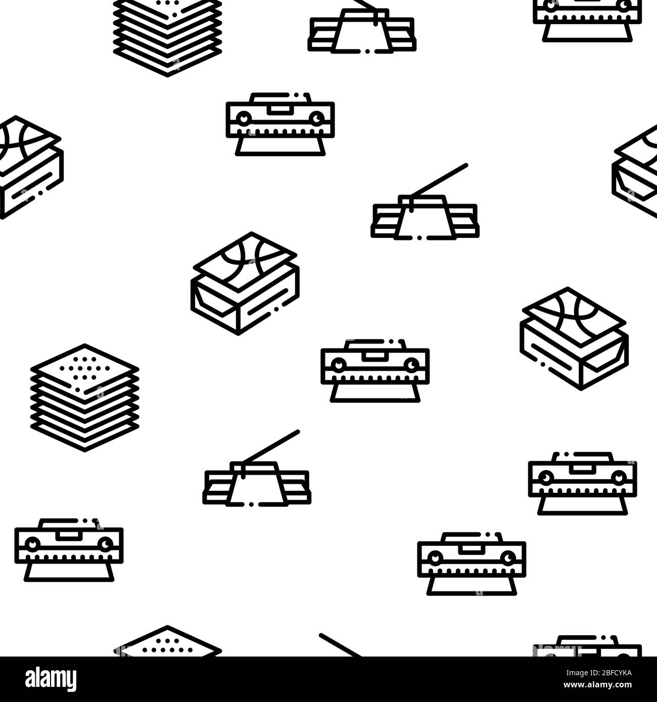 Tiler Work Equipment Seamless Pattern Vector Stock Vector Image & Art ...