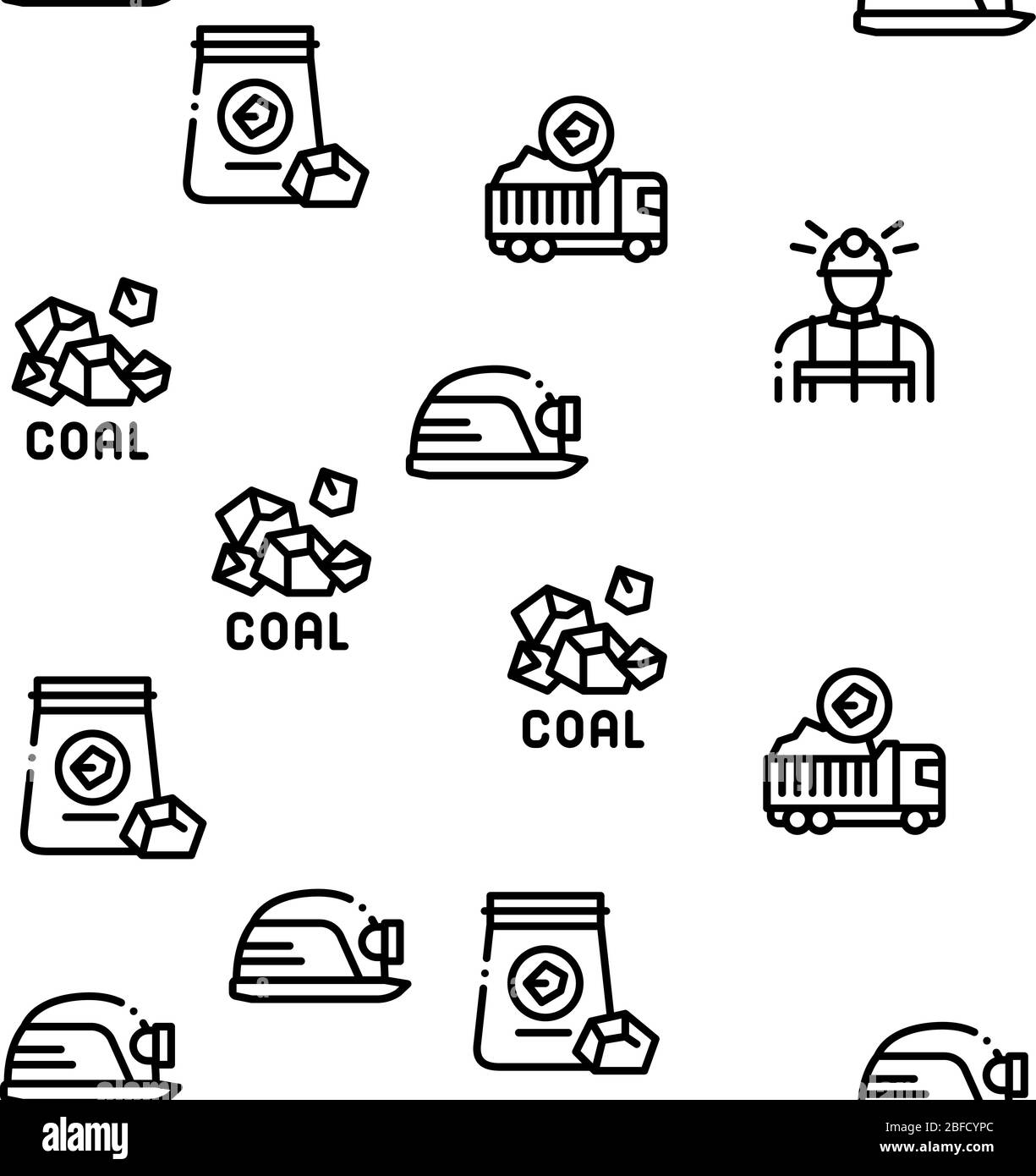 Coal Mining Seamless Pattern Vector Stock Vector Image & Art - Alamy
