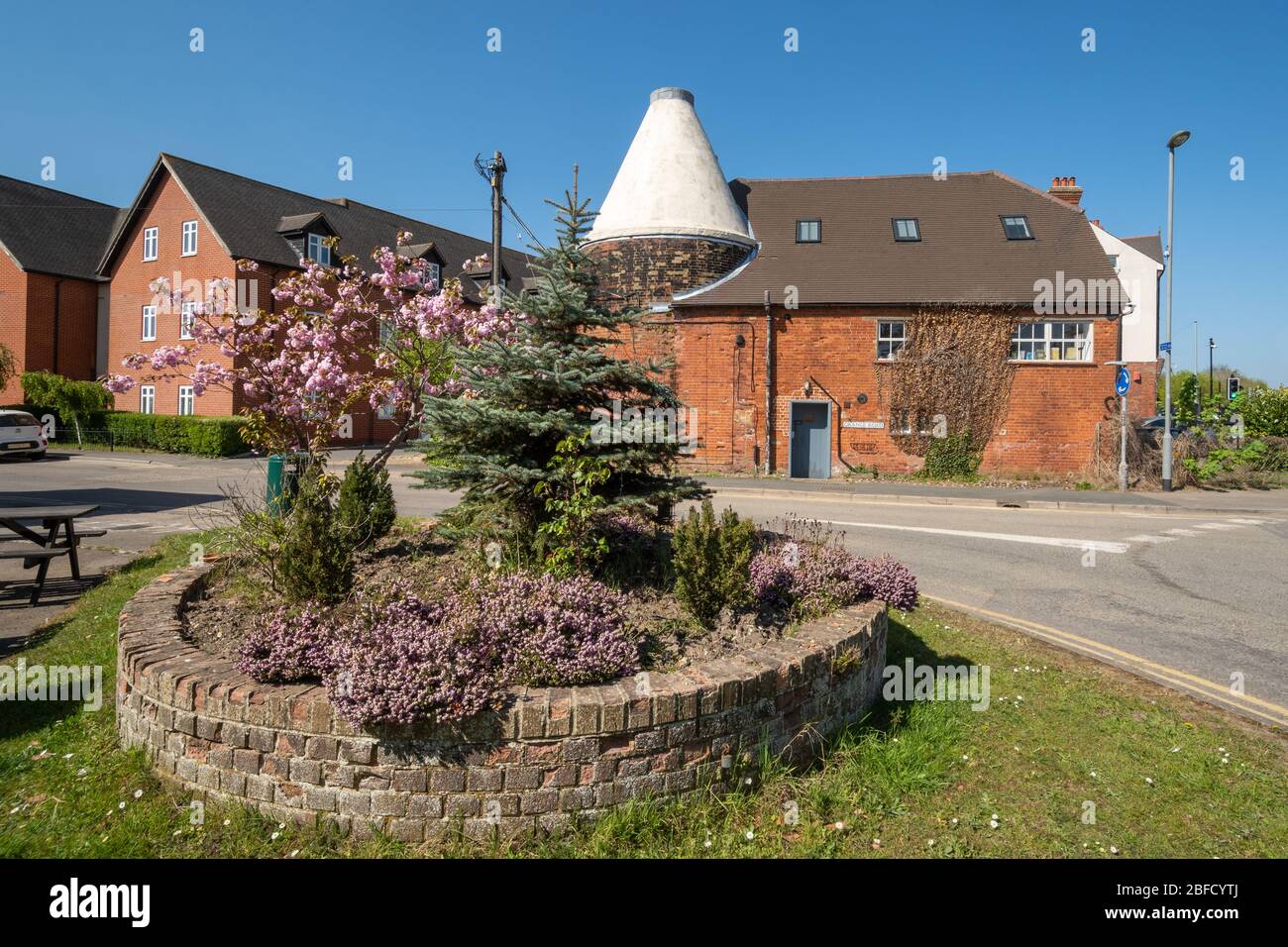 The Kiln, a converted oast house in the Surrey village of Tongham, UK ...