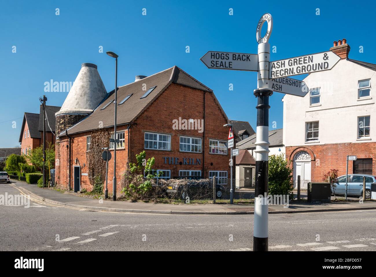 The Kiln, a converted oast house in the Surrey village of Tongham, UK ...