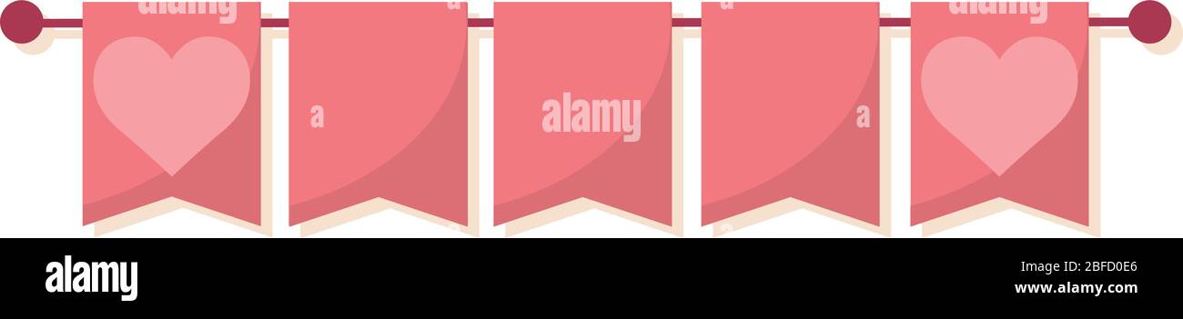 Pink banner pennant Stock Vector Image & Art - Alamy