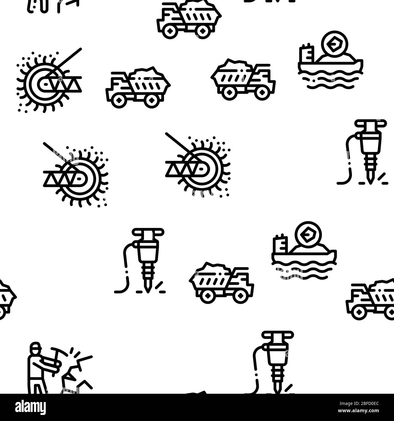 Coal Mining Seamless Pattern Vector Stock Vector Image & Art - Alamy