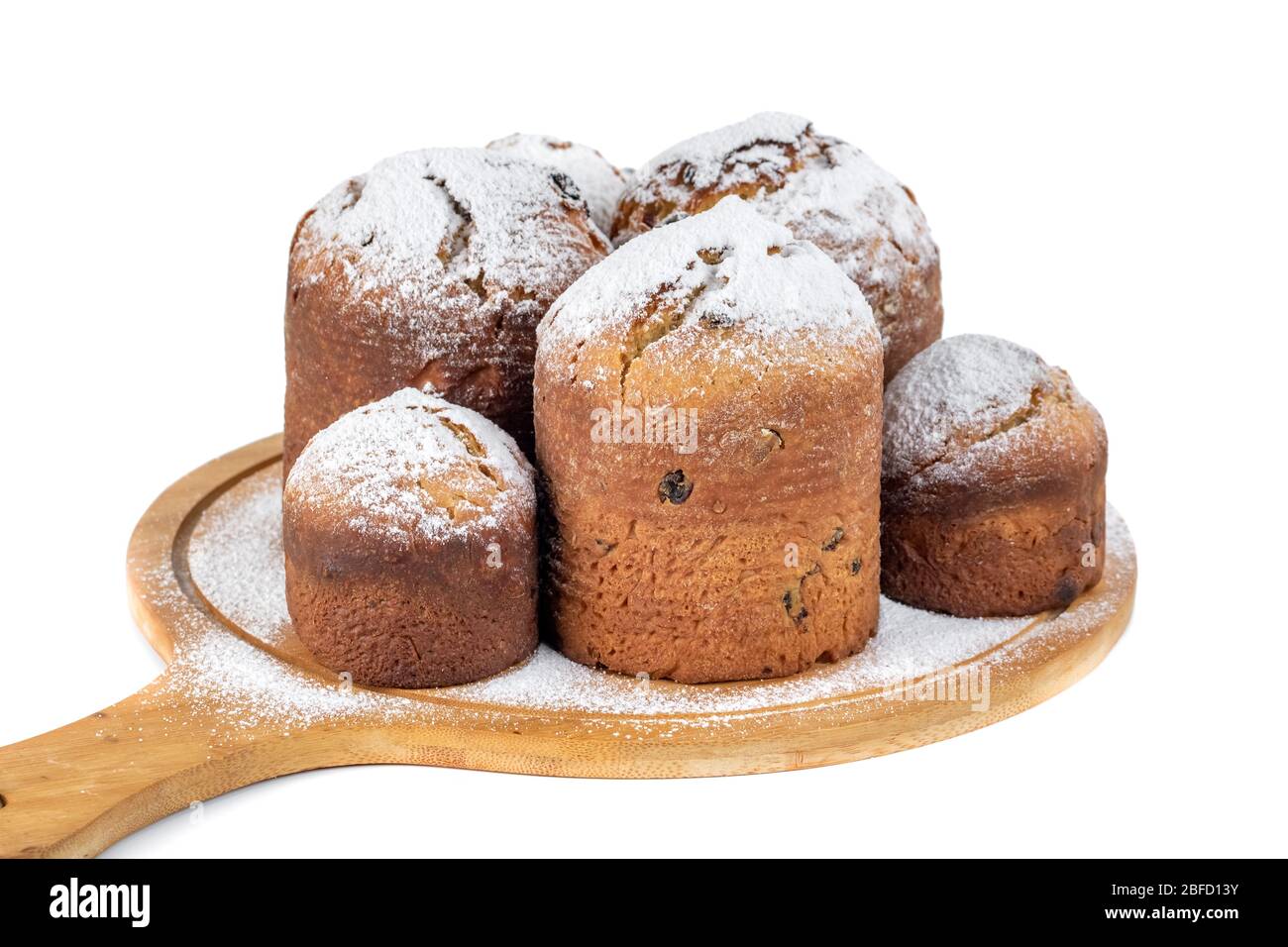 Homemade Easter cake, paska isolated on white background Stock Photo ...