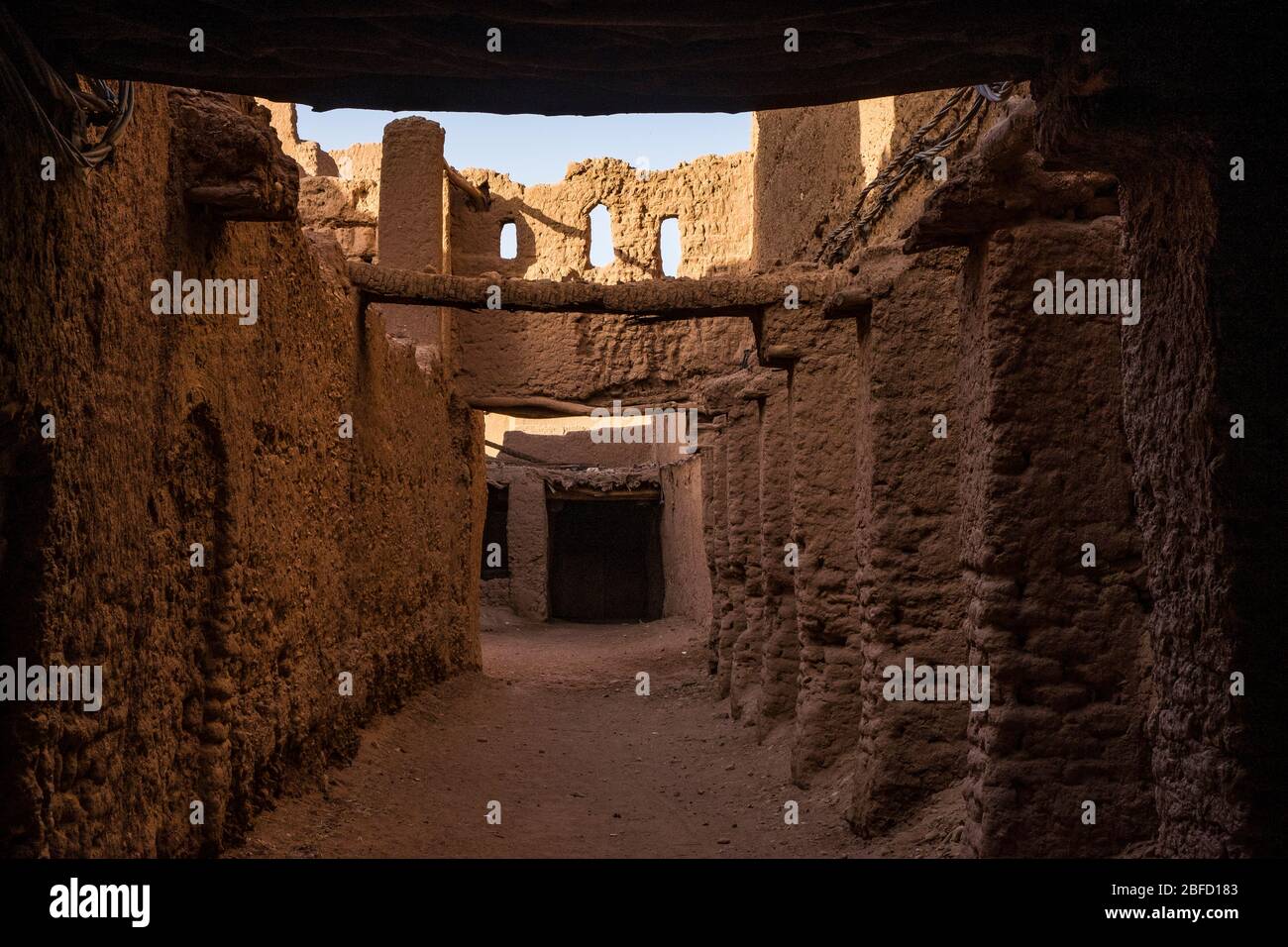 Ancient earth buildings village, Morocco Stock Photo - Alamy