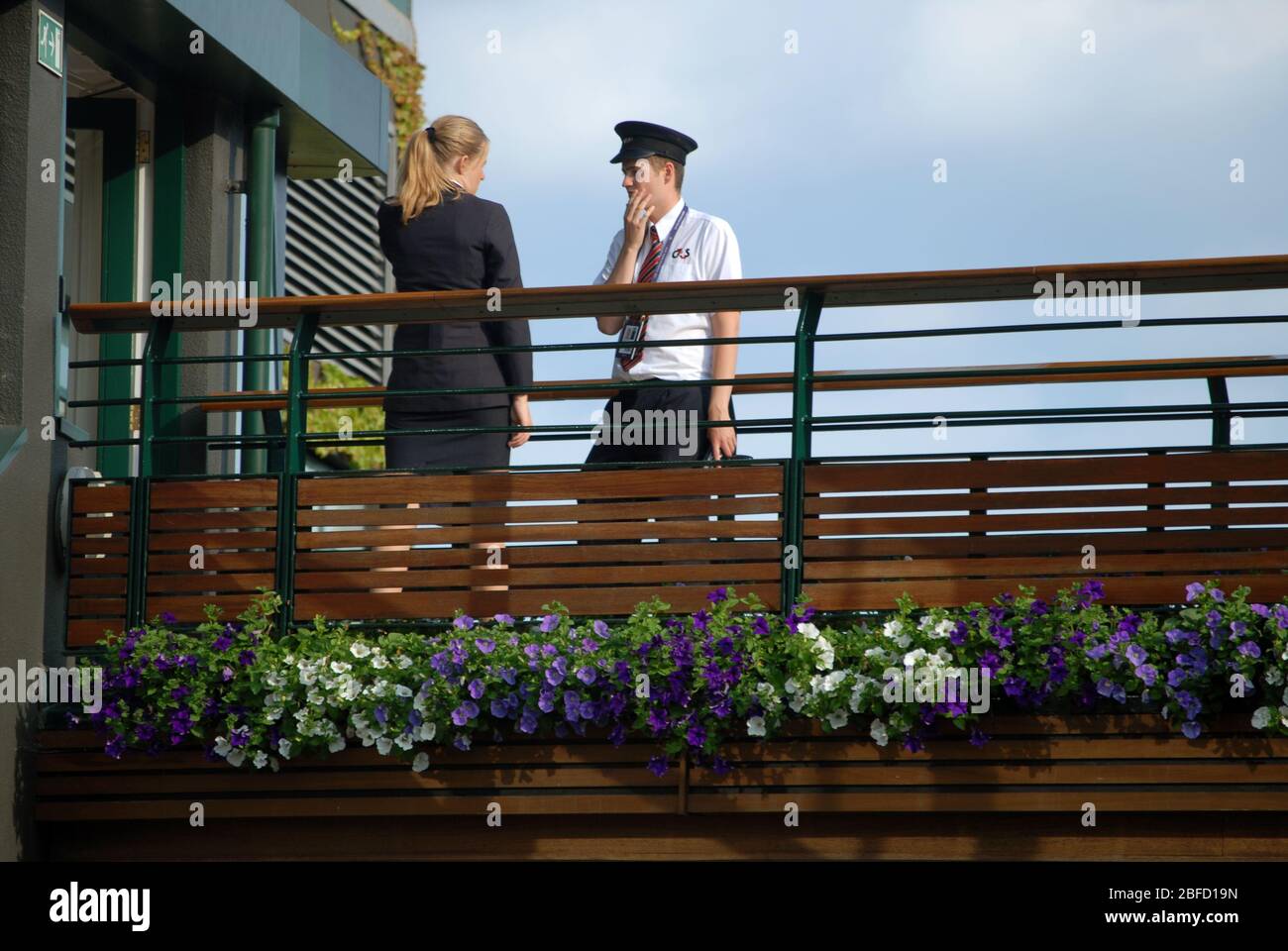 Bridge joining two buildings at the the Wimbledon Championships at the ...