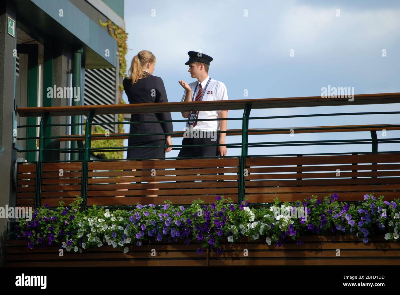 Bridge joining two buildings at the the Wimbledon Championships at the ...