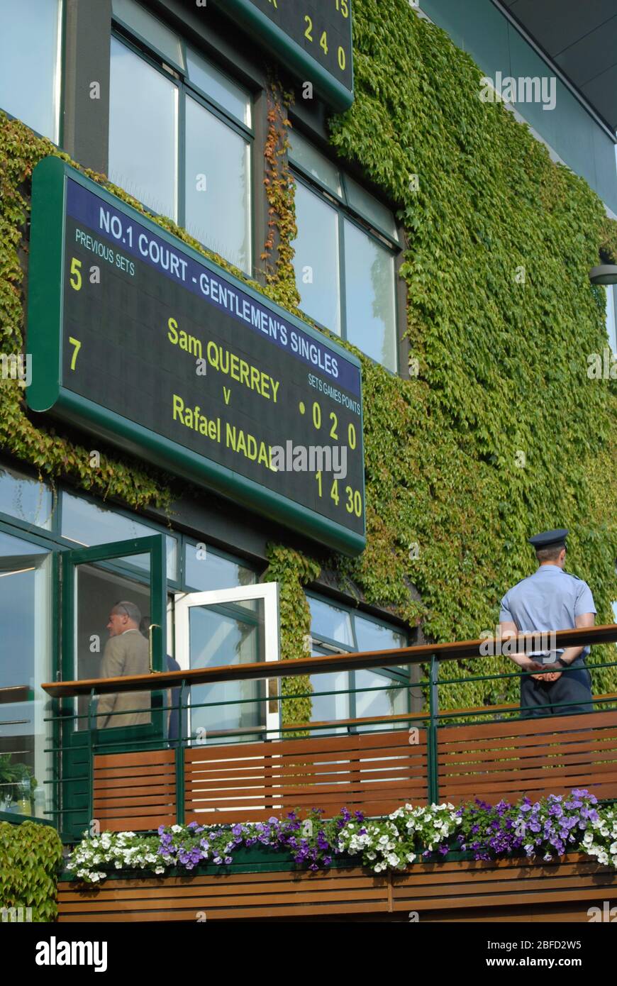Bridge joining two buildings at the the Wimbledon Championships at the ...