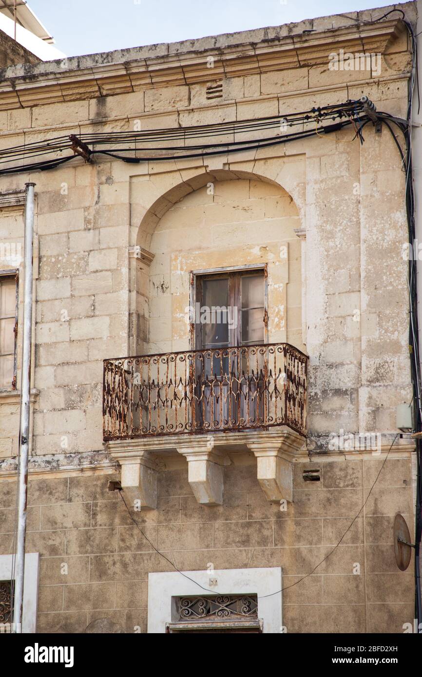 old window balcony in malta Stock Photo - Alamy