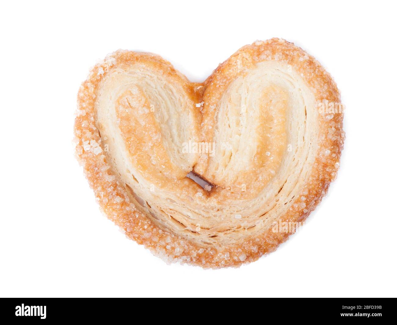 Heart shaped puff pastry isolated on white background Stock Photo - Alamy