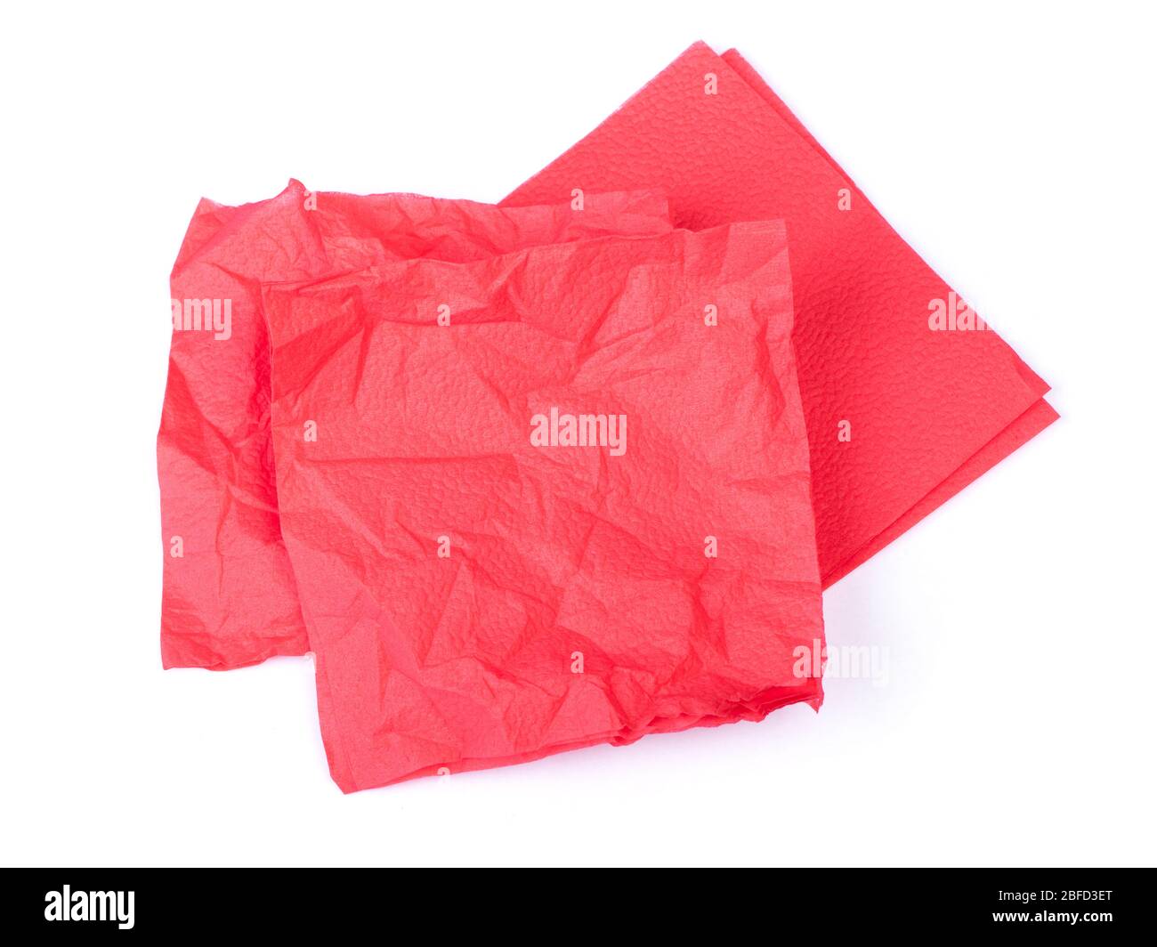 Wrinkled paper napkin isolated on white background Stock Photo - Alamy